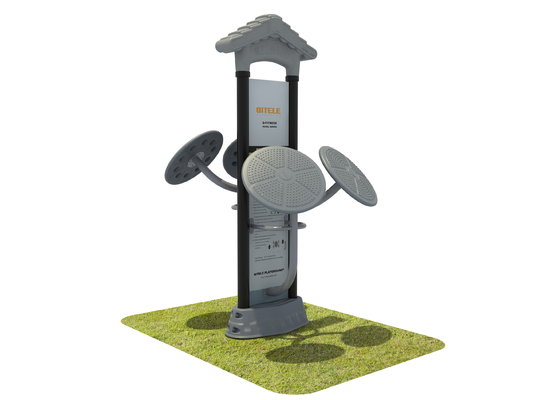 China Large Black Outdoor Fitness Equipment 151* 118 * 236 CM HDPE Material supplier