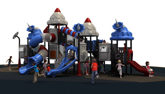 China Attractive children used outdoor playground equipment with climber slide supplier
