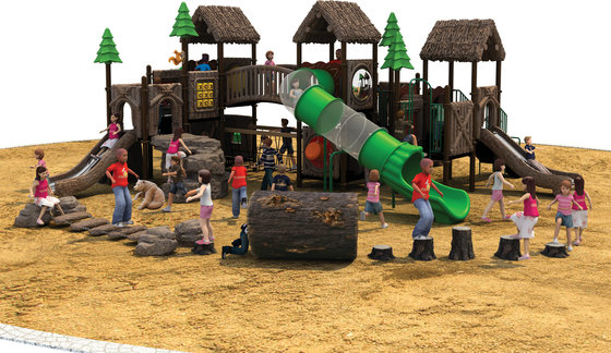 China Outdoor Playground Type and Plastic Playground Material outdoor play area supplier