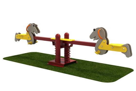 China HDPE  Plastic Outdoor Seesaw Playground Equipment For Two Children supplier