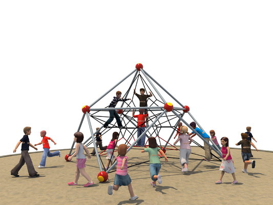 China Playground Kids Climbing Net , Star Shape Ropes With Aluminium Alloy Clamps supplier