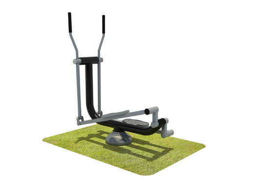 Anti Static Green Gym Outdoor Fitness Equipment With Galvanized Elliptical Machine supplier
