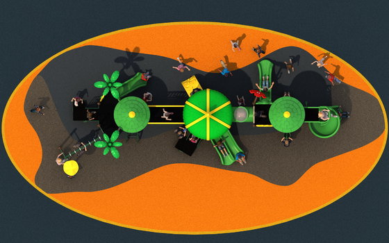 Customized Yard Play Equipment With Anti UV Material EN1176 Standard supplier