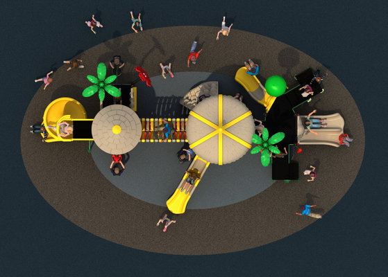Anti Skid Pvc Coated Outdoor Playground Equipment For Children supplier