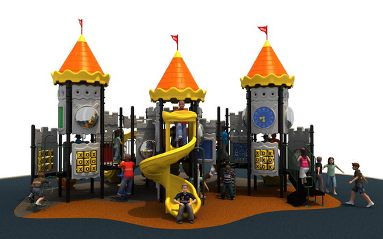 new designe colorful castle  slide  and  outddoor playground equipment for kids supplier