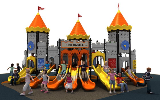 new designe colorful castle  slide  and  outddoor playground equipment for kids supplier