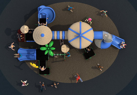 Park Amusement Outdoor Playground Equipment With Lldpe Slide supplier