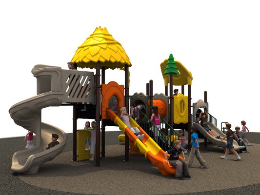 new nature design funny and colorful outddoor playground equipment with slides for kids supplier
