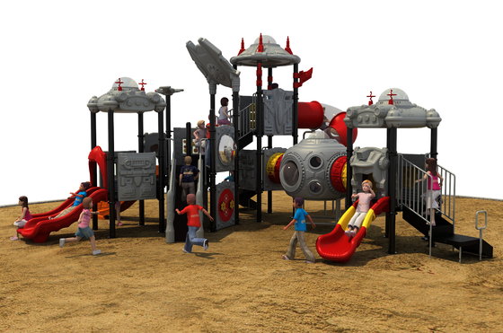 Qitele Plastic Slide Type Galvanized steel swing and slide sets for children supplier