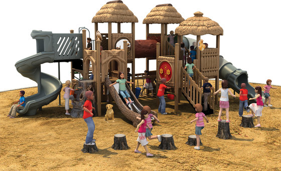 Amusement Park Outdoor Playground Type Plastic Playground Material slide supplier