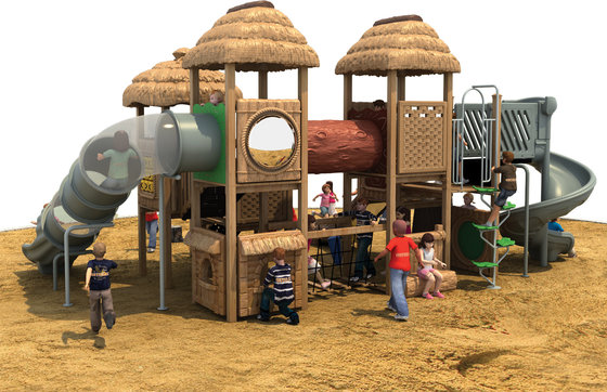 Amusement Park Outdoor Playground Type Plastic Playground Material slide supplier