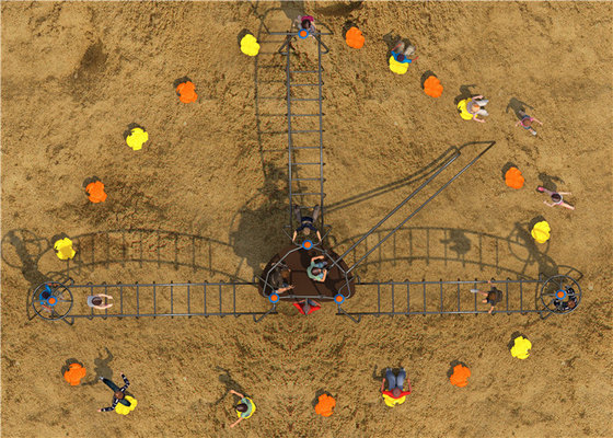 HDPE Material Kids Outdoor Gym Equipment 1170*550*320 Cm For Amusement Park supplier