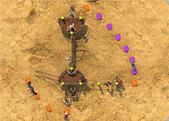 Anti - Static Kids Outdoor Gym Equipment , Climbing Structure For Toddlers supplier