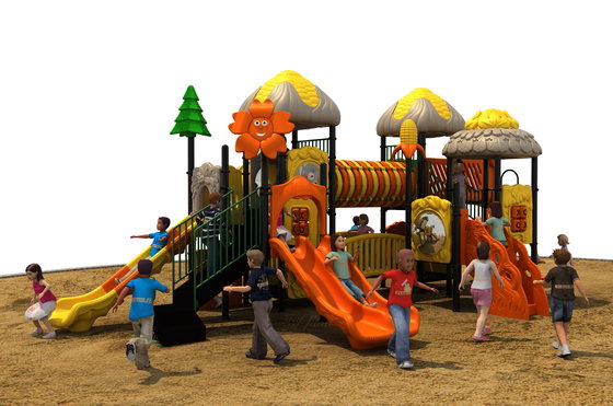 TUV standard imported PVC coated deck kids amusement park outdoor playground equipment with slide supplier
