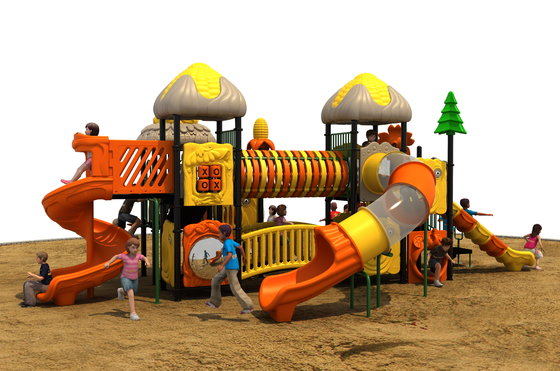 TUV standard imported PVC coated deck kids amusement park outdoor playground equipment with slide supplier