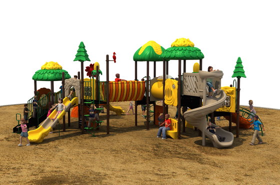 Outdoor Playground Type and LLDPE slides and tops+galvanized steel pipes,Plastic Playground Material Kids Playgrounds supplier
