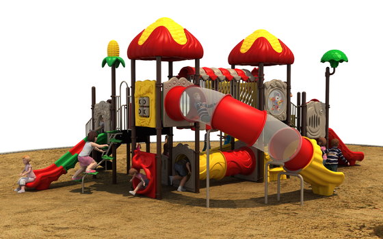 Steel Outdoor Playground Equipment Covered With Anti Skid Rubber supplier