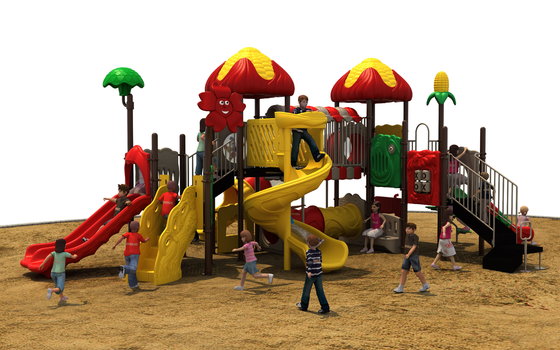 Steel Outdoor Playground Equipment Covered With Anti Skid Rubber supplier