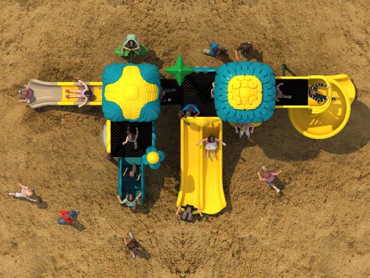Plastic Outside Play Equipment For Children , Huge Playground Equipment supplier