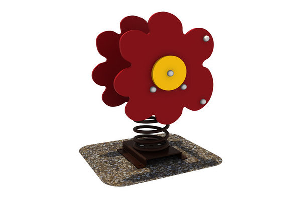 2016 Imported PE Spring Rider In Flower Shape  With Galvanized Steel for Children in Red color supplier