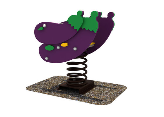 2016 Popular Design Spring Rider with Imported PE In Vegetable Shape  of Galvanized Steel for Children in Purple color supplier