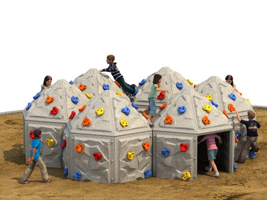 Playground Kids Climbing Wall Outdoor Plastic With Climbing Stone supplier