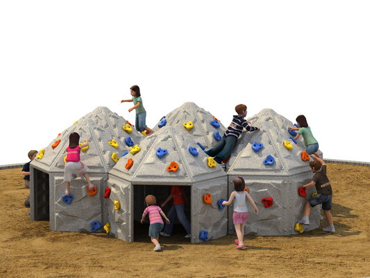 Playground Kids Climbing Wall Outdoor Plastic With Climbing Stone supplier