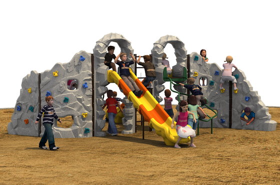 Preschool Kids Climbing Mountain With Climbing Holds Rounded Edge supplier