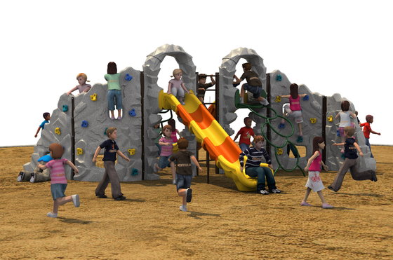Preschool Kids Climbing Mountain With Climbing Holds Rounded Edge supplier