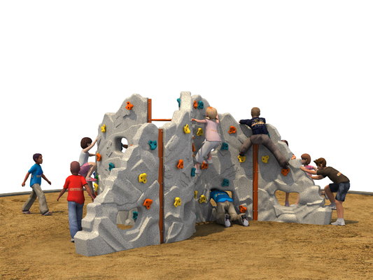 Plastic Kids Climbing Wall 620 * 20 * 250 CM With Rounded Edge supplier