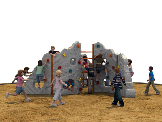 Plastic Kids Climbing Wall 620 * 20 * 250 CM With Rounded Edge supplier