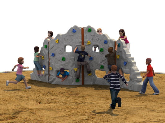 Color Customized Kids Outdoor Climbing Equipment Plastic Grey supplier
