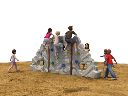 Customized LLDPE Kids Climbing Wall Polyhedral Composite Rock supplier