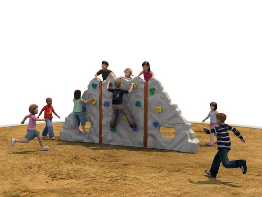 Customized LLDPE Kids Climbing Wall Polyhedral Composite Rock supplier