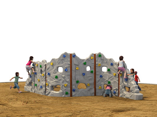Galvanized Steel Kids Climbing Wall Curved Plate Splicing Rock Artificial supplier