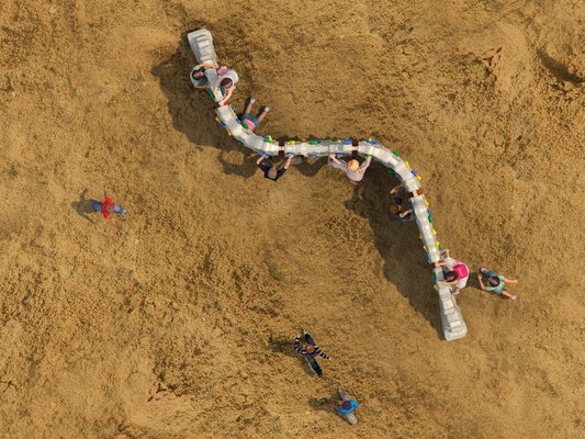 Galvanized Steel Kids Climbing Wall Curved Plate Splicing Rock Artificial supplier