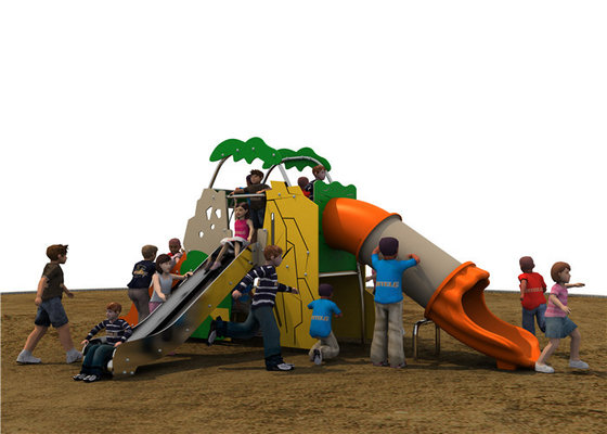 Colorful PE Outdoor Playground Equipment With Stainless Slide For Kids supplier