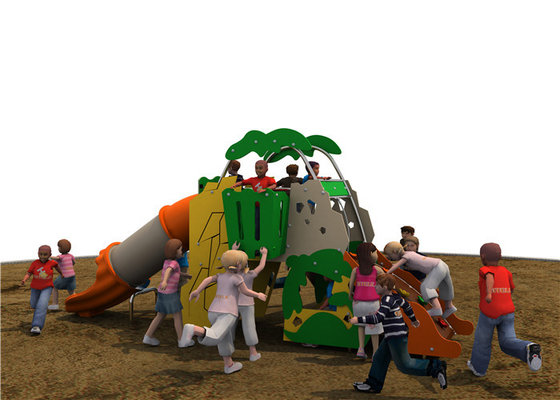 Colorful PE Outdoor Playground Equipment With Stainless Slide For Kids supplier