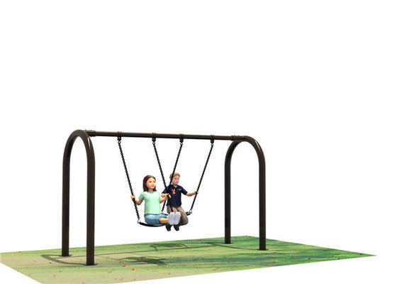 Brown Children Swing Sets For 2 Children Standard Height Small supplier