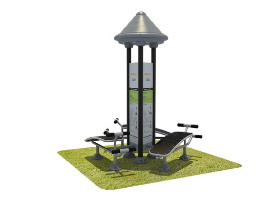 Smalll Black Outdoor Park Gym Equipment With Triple Abdominal Muscle Board supplier
