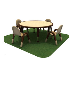 Round Children Table And Chairs With Galvanized Post Durable supplier