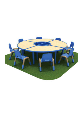 Irregular Children Table And Chairs Set With Solid Wood Fadeless supplier