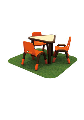 Triangle Irregular Children Table And Chairs Easy Assemble Fireproof supplier