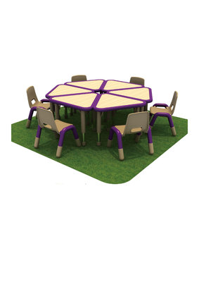 Triangle Irregular Children Table And Chairs Easy Assemble Fireproof supplier