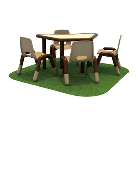 Stainless Steel Children Table And Chairs With Adjustalbe Legs For Kindergarten supplier