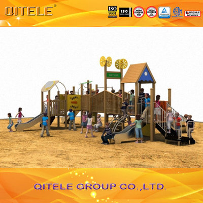 Wood Children Play Area Equipment , Kids Play Park Equipment supplier