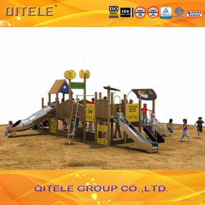 Wood Children Play Area Equipment , Kids Play Park Equipment supplier
