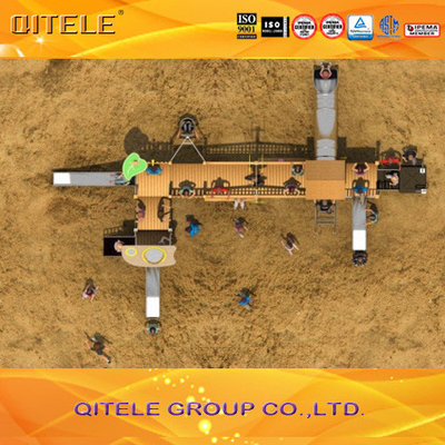 Wood Children Play Area Equipment , Kids Play Park Equipment supplier