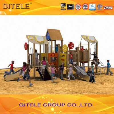 Backyard Kids Playground , Kids Outside Play Equipment With Stainless Steel Slide supplier