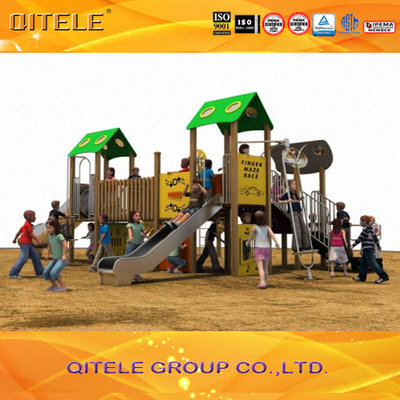 Safety Kids Outside Play Equipment With Plastic Wood Composites supplier